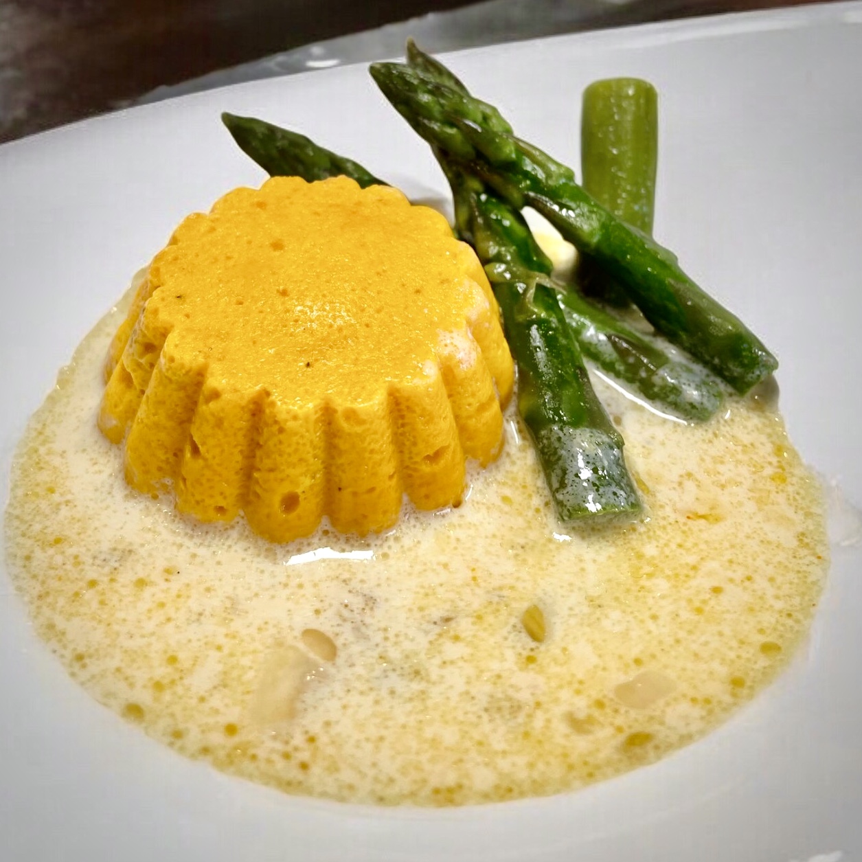 Karottenflan mit grünem Spargel - Die Pfanne von harecker.de